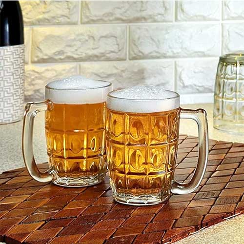 SE001-0005 - Glass Dimple Stein Beer Mugs | Crystal Clear Drinking ...